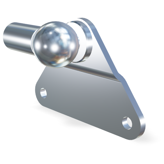 M8 Side bracket with ball - Gasspringsshop.kr